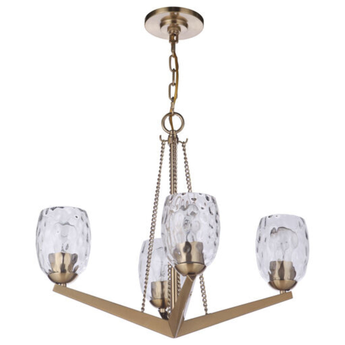 Craftmade Guiding Star 4 Light 22 inch Satin Brass Chandelier Ceiling ...