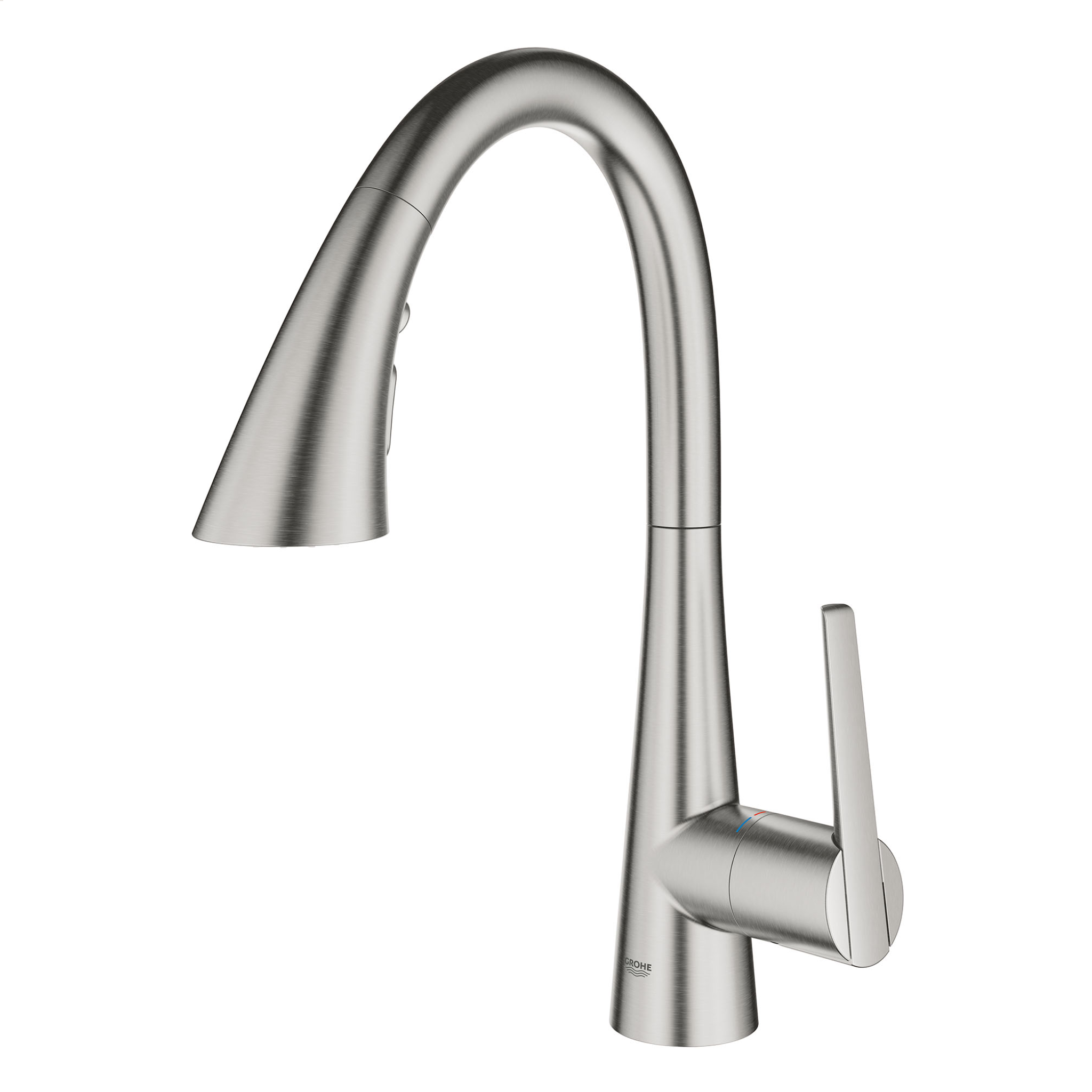 GROHE ZEDRA Single-Handle Pull Down Triple Spray Bar Faucet 1.75 GPM — Rise
