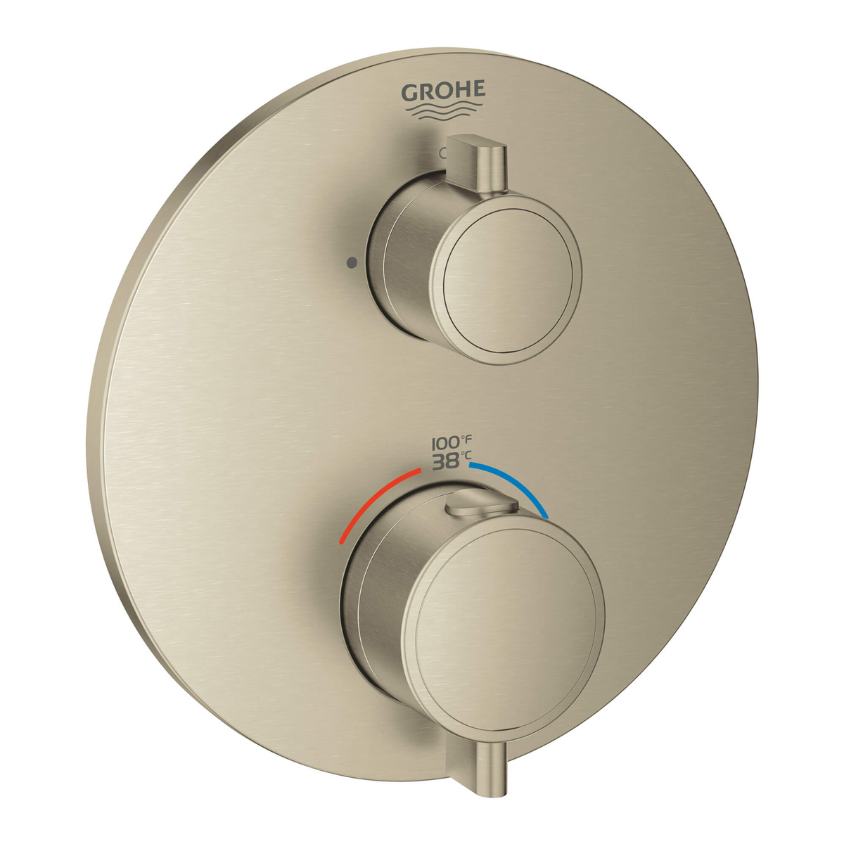 Grohe GROHTHERM Dual Function 2-Handle Thermostatic Valve Trim — Rise