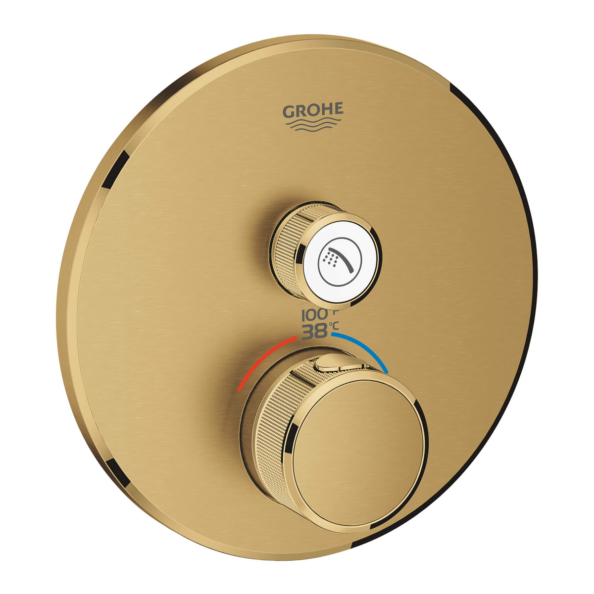 Grohe GROHTHERM Single Function Thermostatic Valve Trim — Rise
