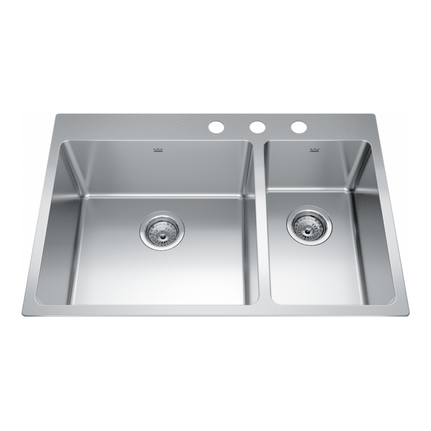 Kindred 31" Brookmore 4-Hole 1.5 Bowl Drop-In Kitchen Sink - BCL2131R ...