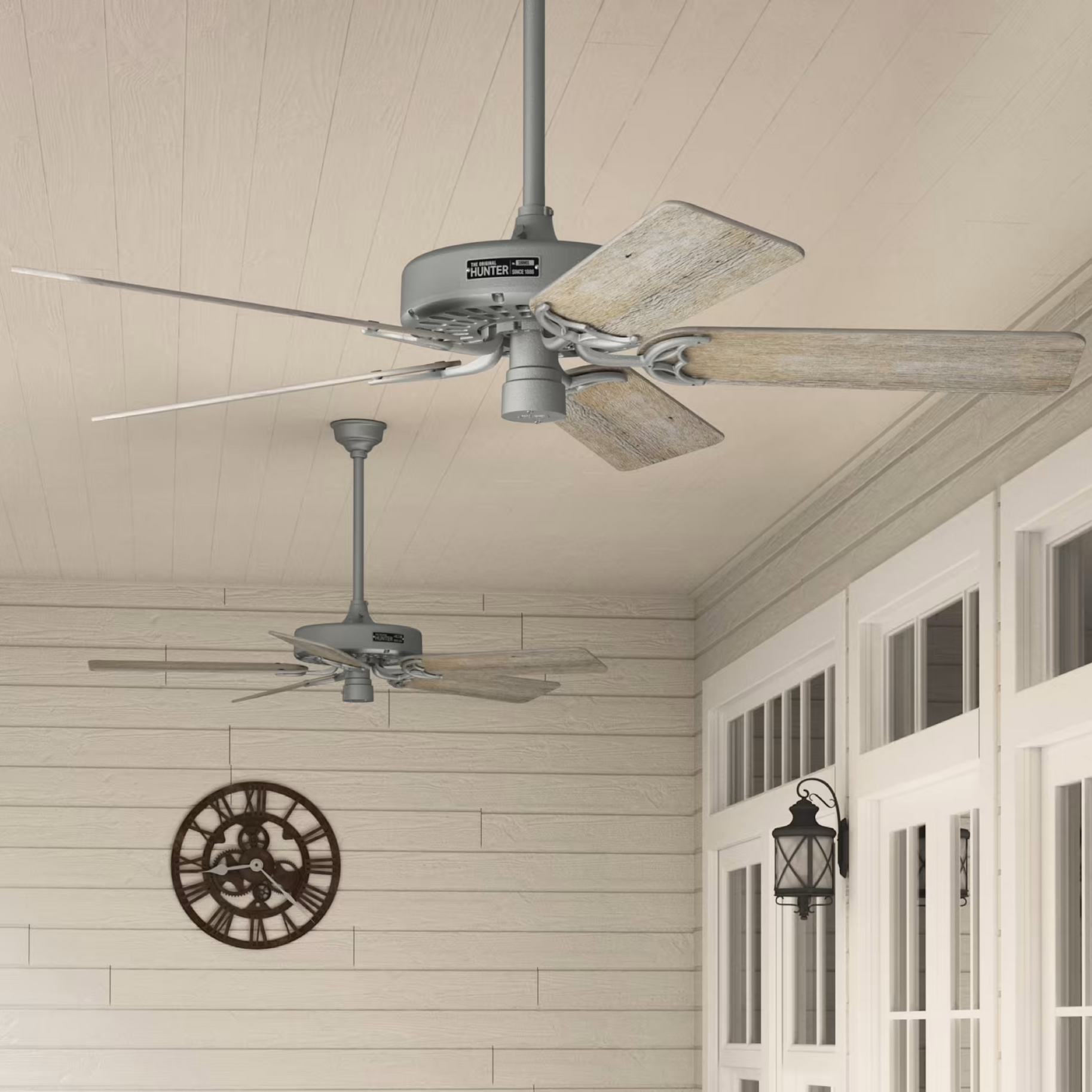 Hunter 52-Inch Original Matte Silver Ceiling Fan — Rise