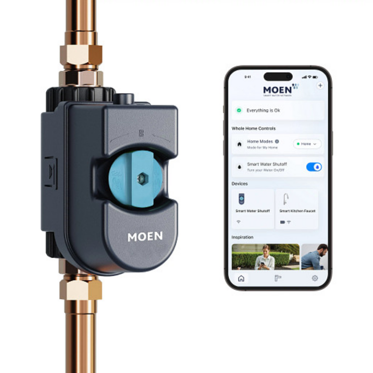 Moen Flo Smart Water Monitor & Shutoff — Rise