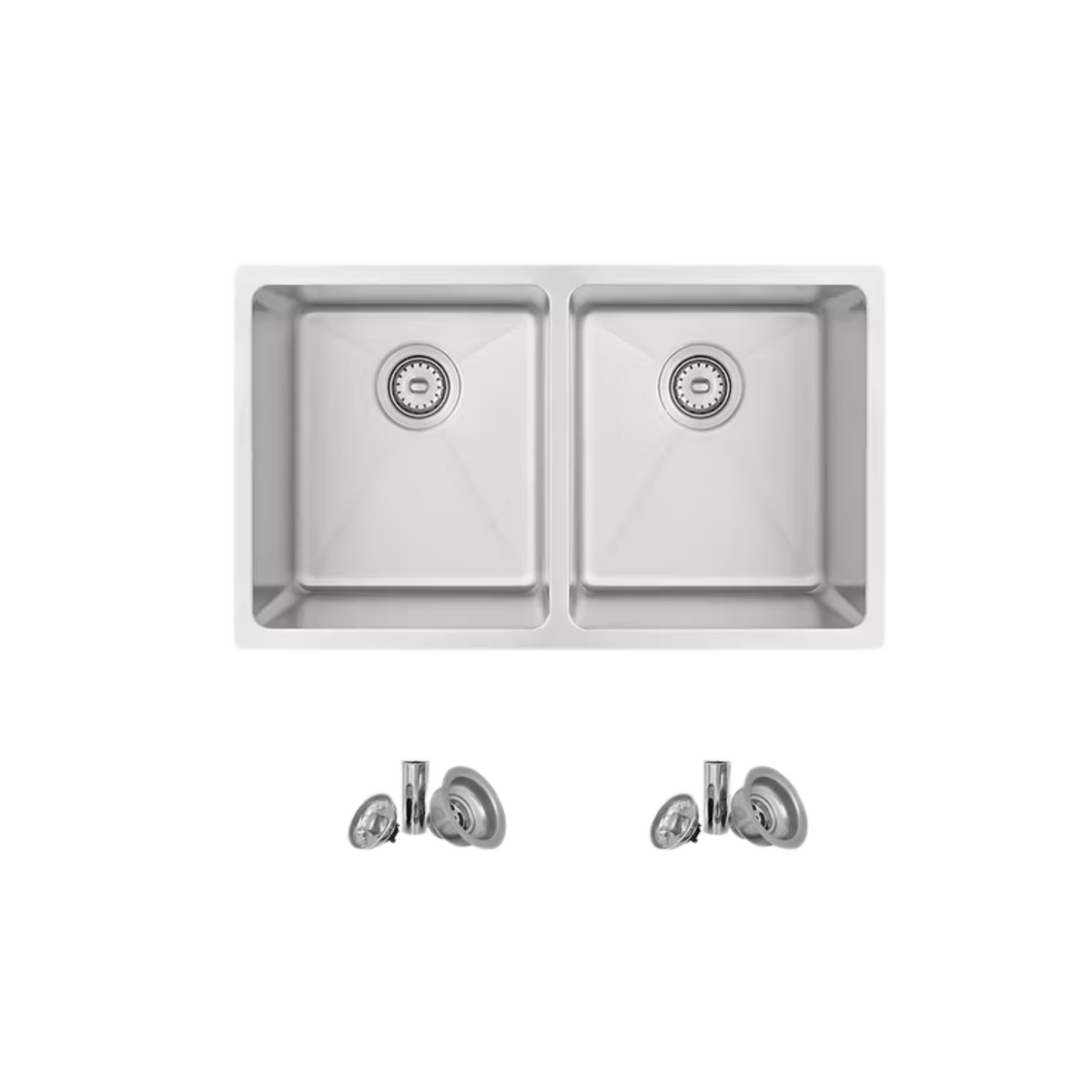 Stylish 31" TOLEDO Dual Mount Double Bowl Kitchen Sink - S-401-3 — Rise