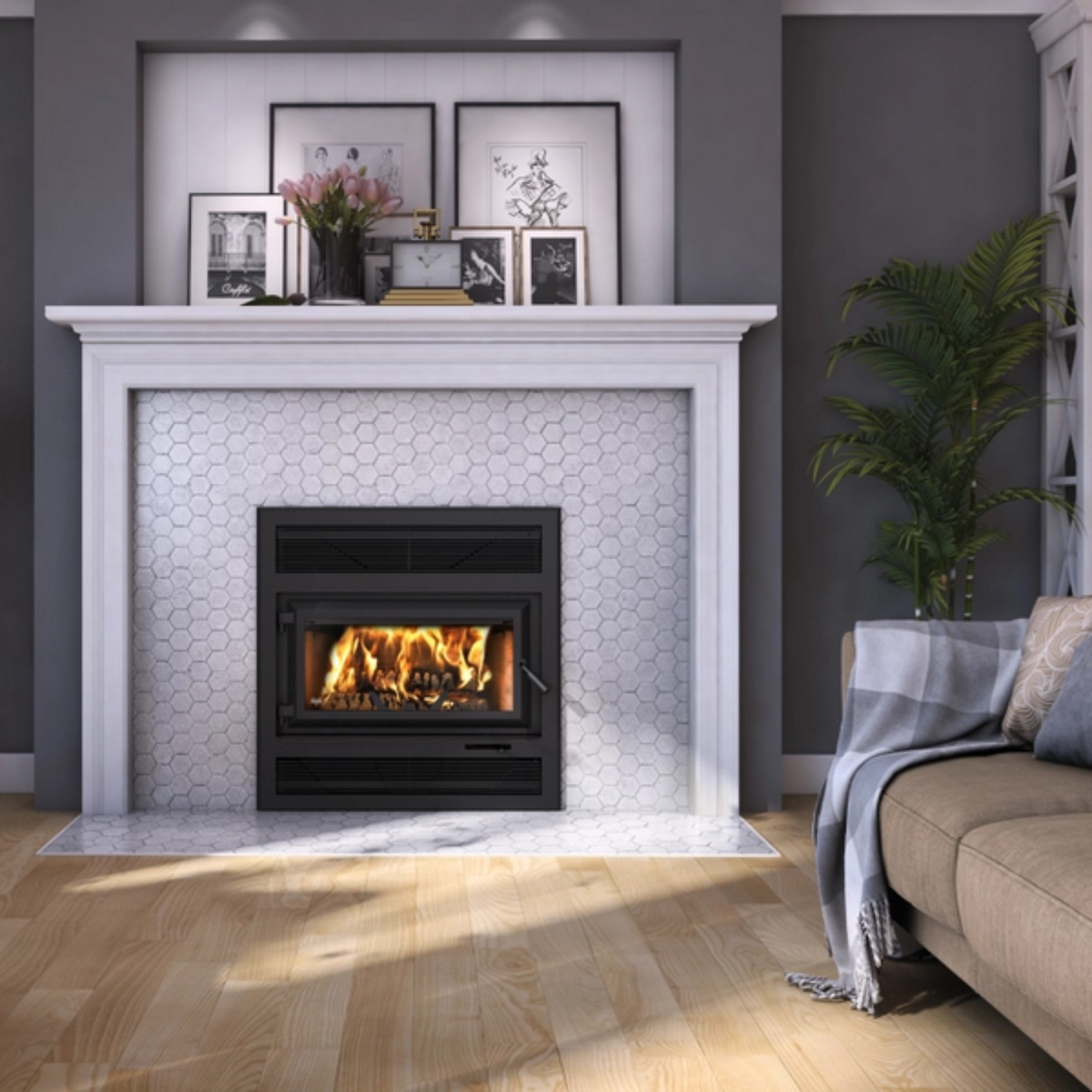 Ventis HE250R High-Efficiency Fireplace Bundle — Rise