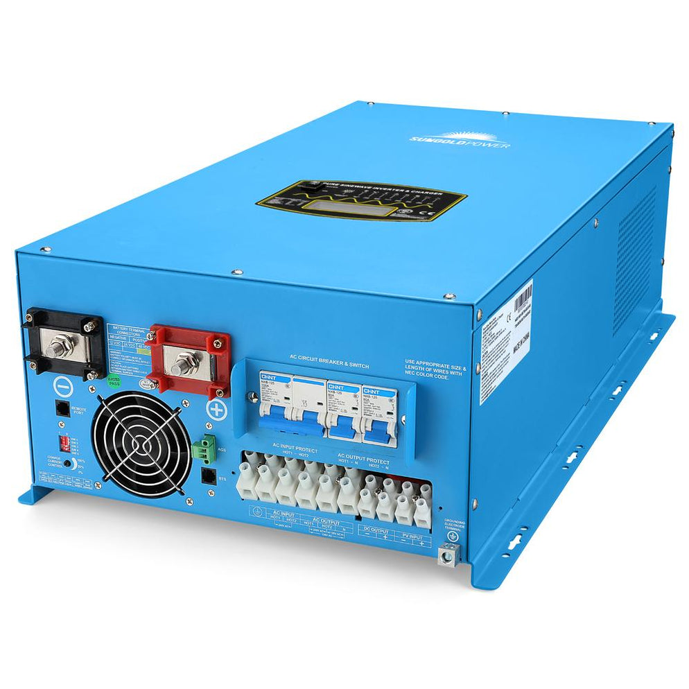 SunGoldPower 10000W DC 24V Split Phase Pure Sine Wave Inverter With Ch ...