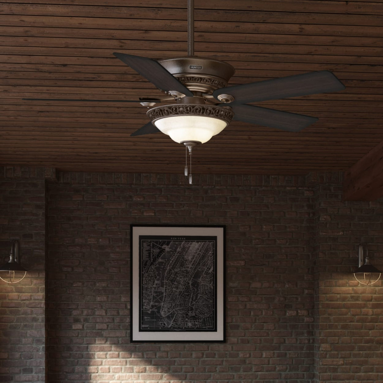 Hunter 52-Inch Italian Countryside Ceiling Fan — Rise