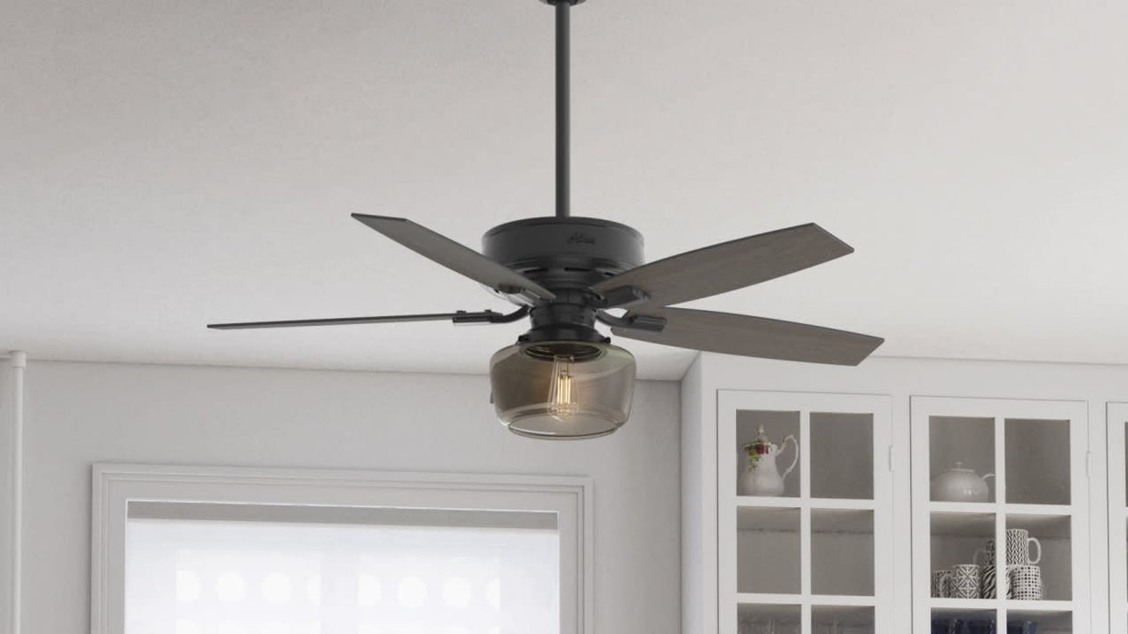 Hunter 52-Inch Bennett Matte Black Ceiling Fan — Rise