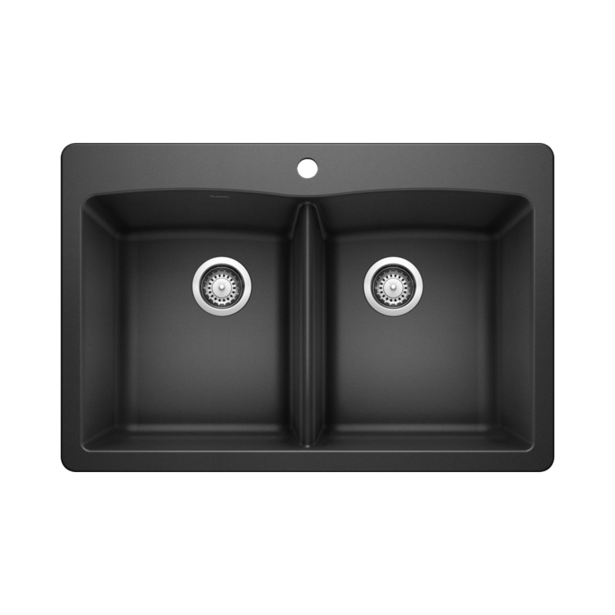 Blanco Diamond Equal Double Dual Mount SILGRANIT Kitchen Sink — Rise