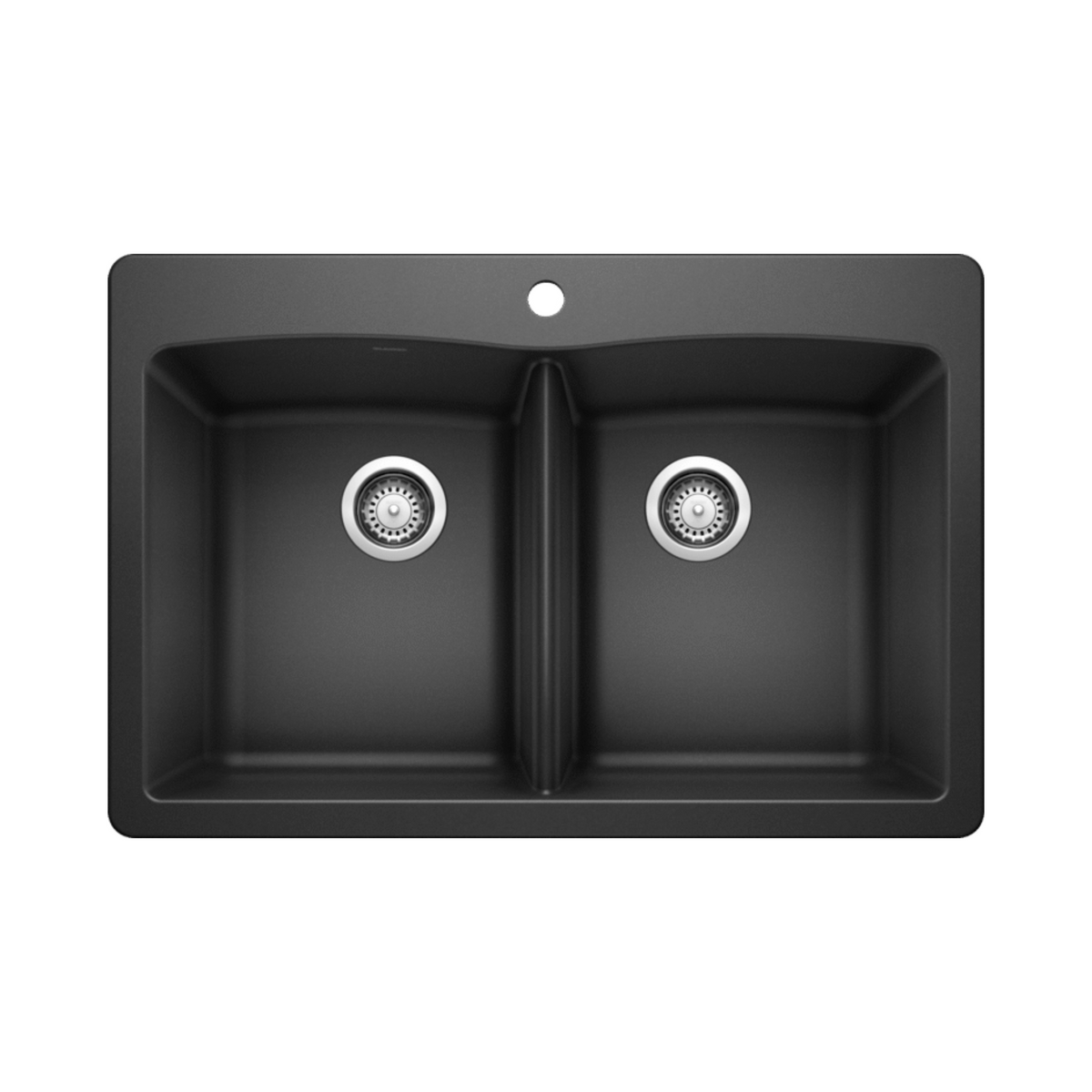 Blanco Diamond Equal Double Dual Mount SILGRANIT Kitchen Sink — Rise