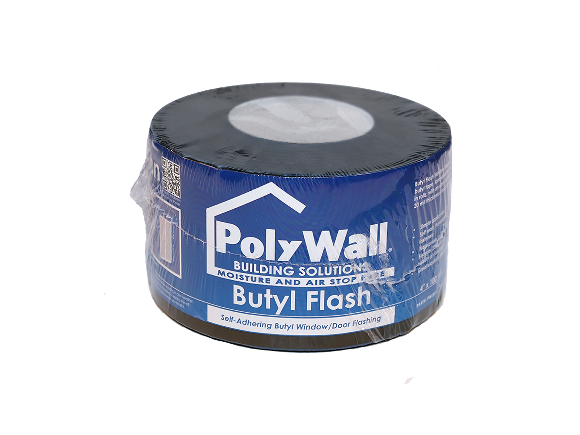 PolyWall Butyl Flash Window Flashing 4”x 100’ — Rise