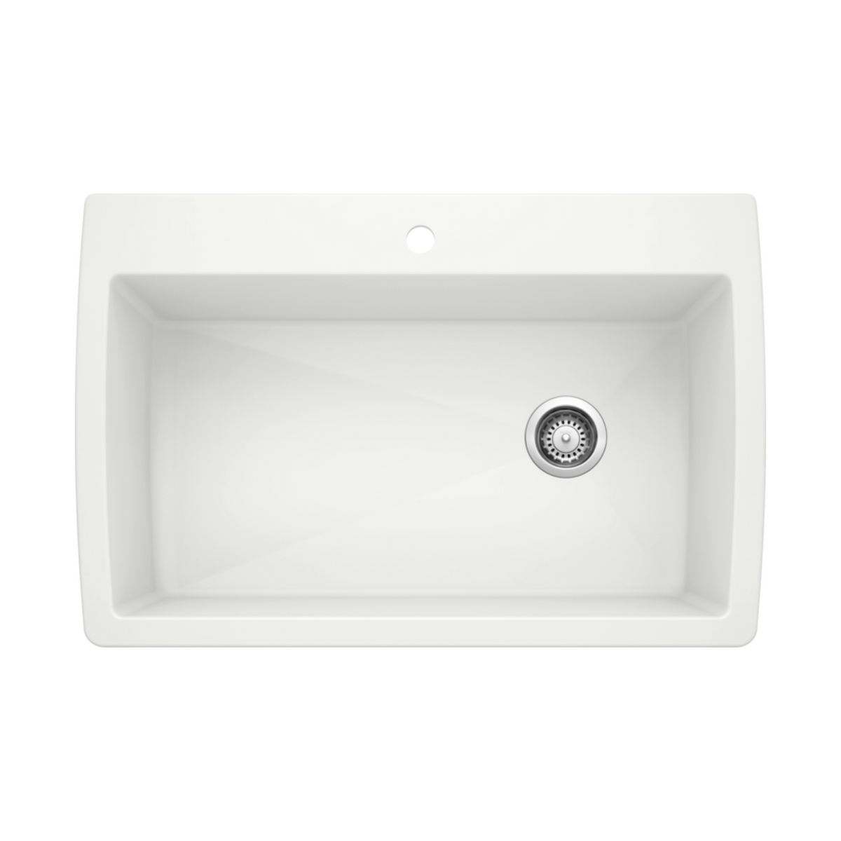 Blanco Diamond Super Single Dual Mount SILGRANIT Kitchen Sink — Rise