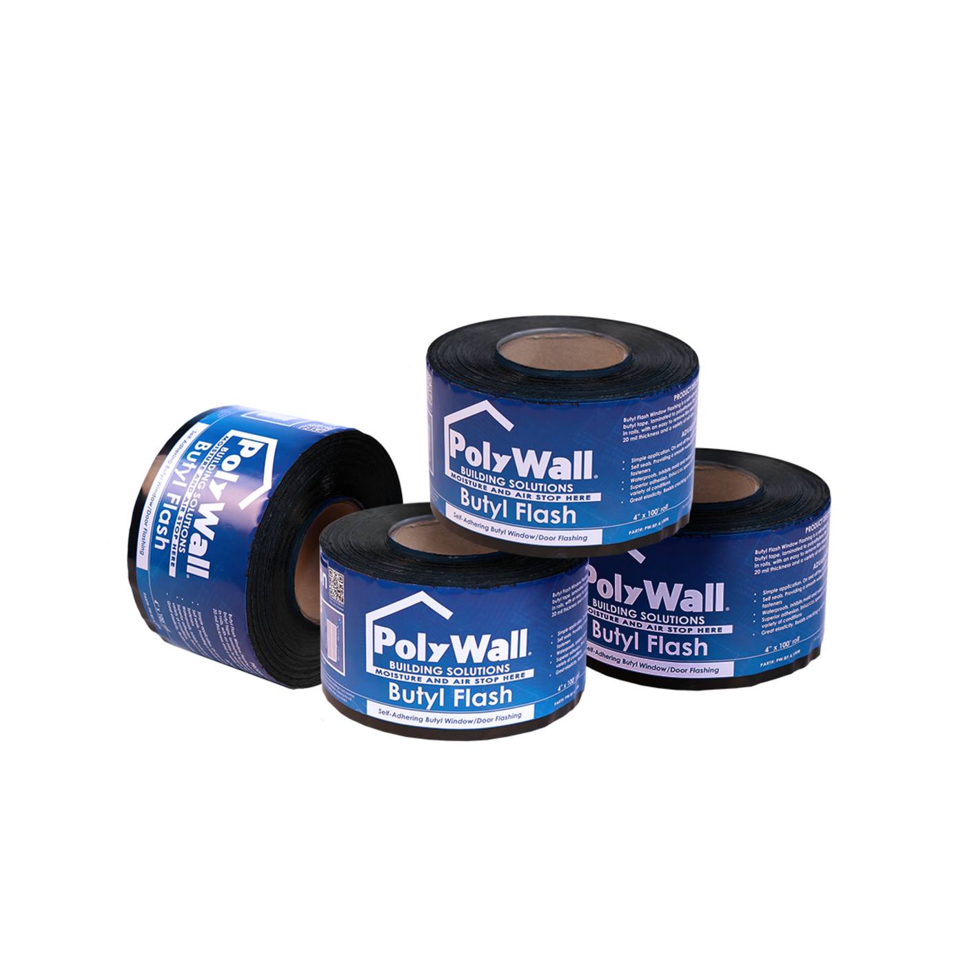 PolyWall Butyl Flash Window Flashing 4”x 100’ — Rise