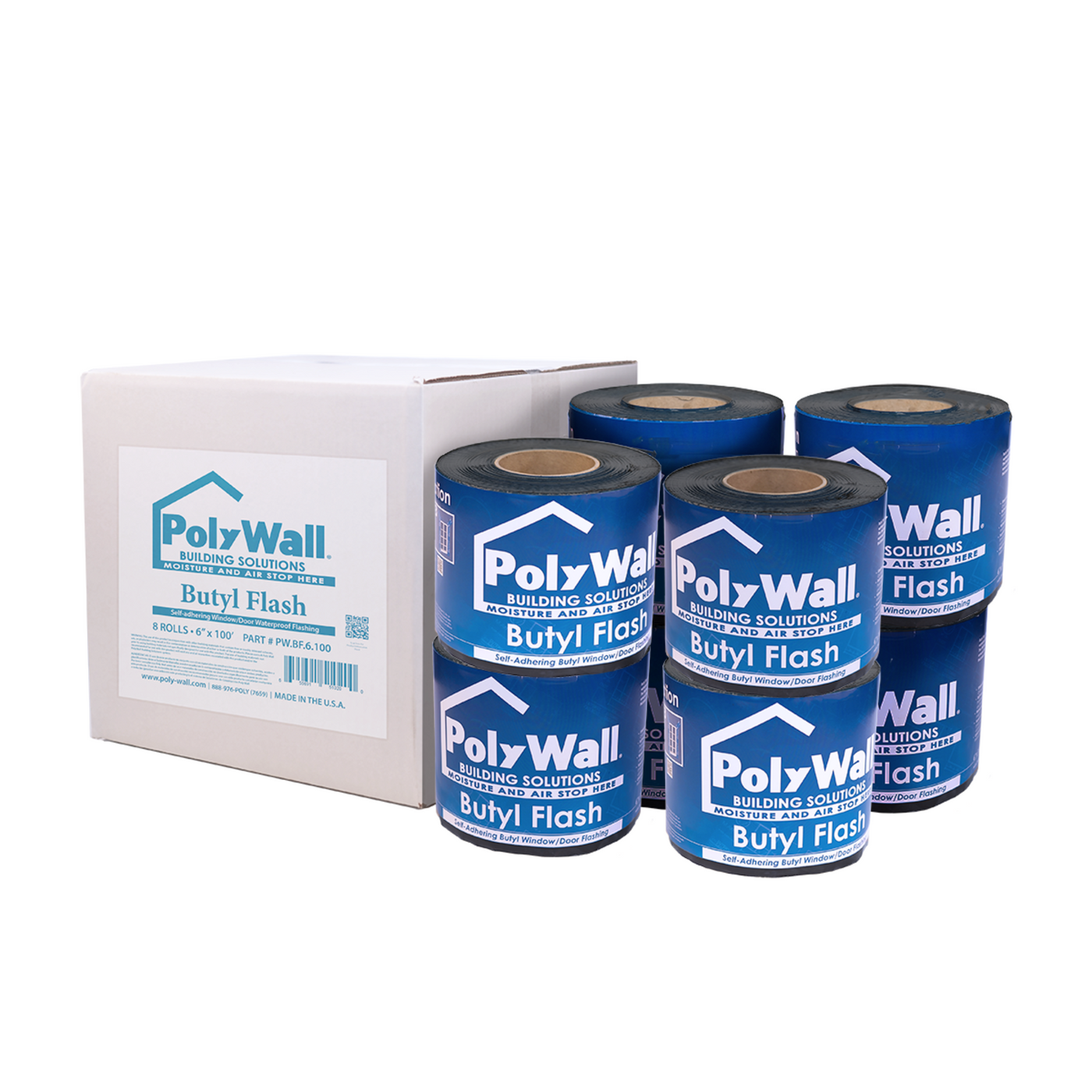 PolyWall Butyl Flash Window Flashing 6”x 100’ — Rise