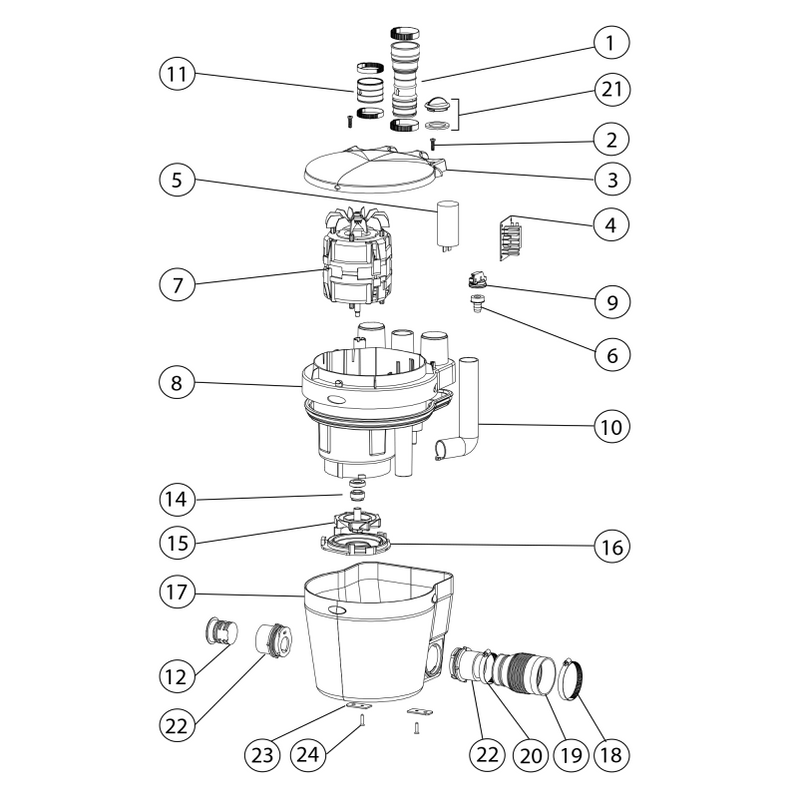 Saniflo 021 Saniswift Drain Pump — Rise